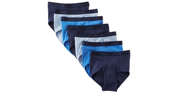 Mens Hanes Classics 7 Pk Full Cut Briefs