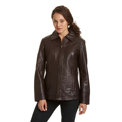 Womens Excelled Leather Scuba Jacket
