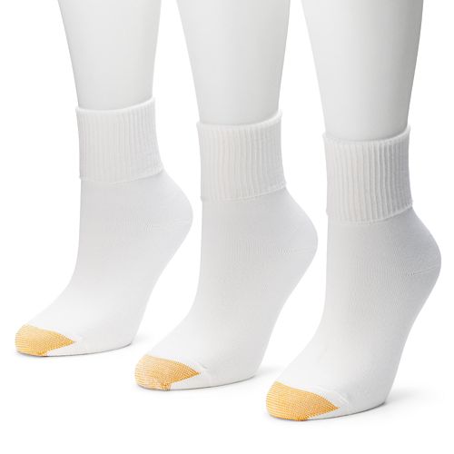 Goldtoe® 3 Pk Ultrasoft Turn Cuff Crew Socks Women