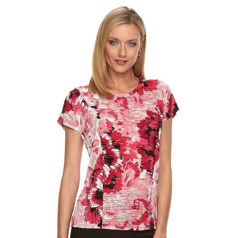 Dana Buchman Pink Polyester Top Kohls