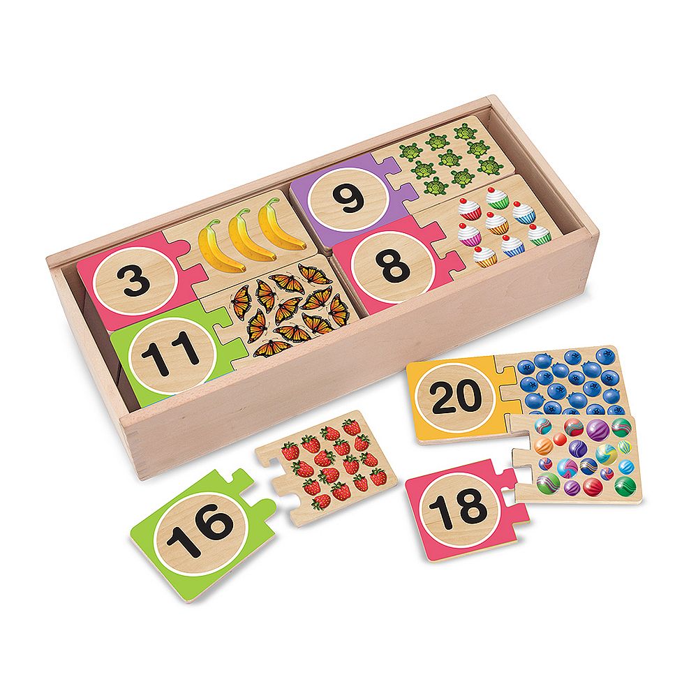 Melissa & Doug Self-Correcting Numbers Wood Puzzle