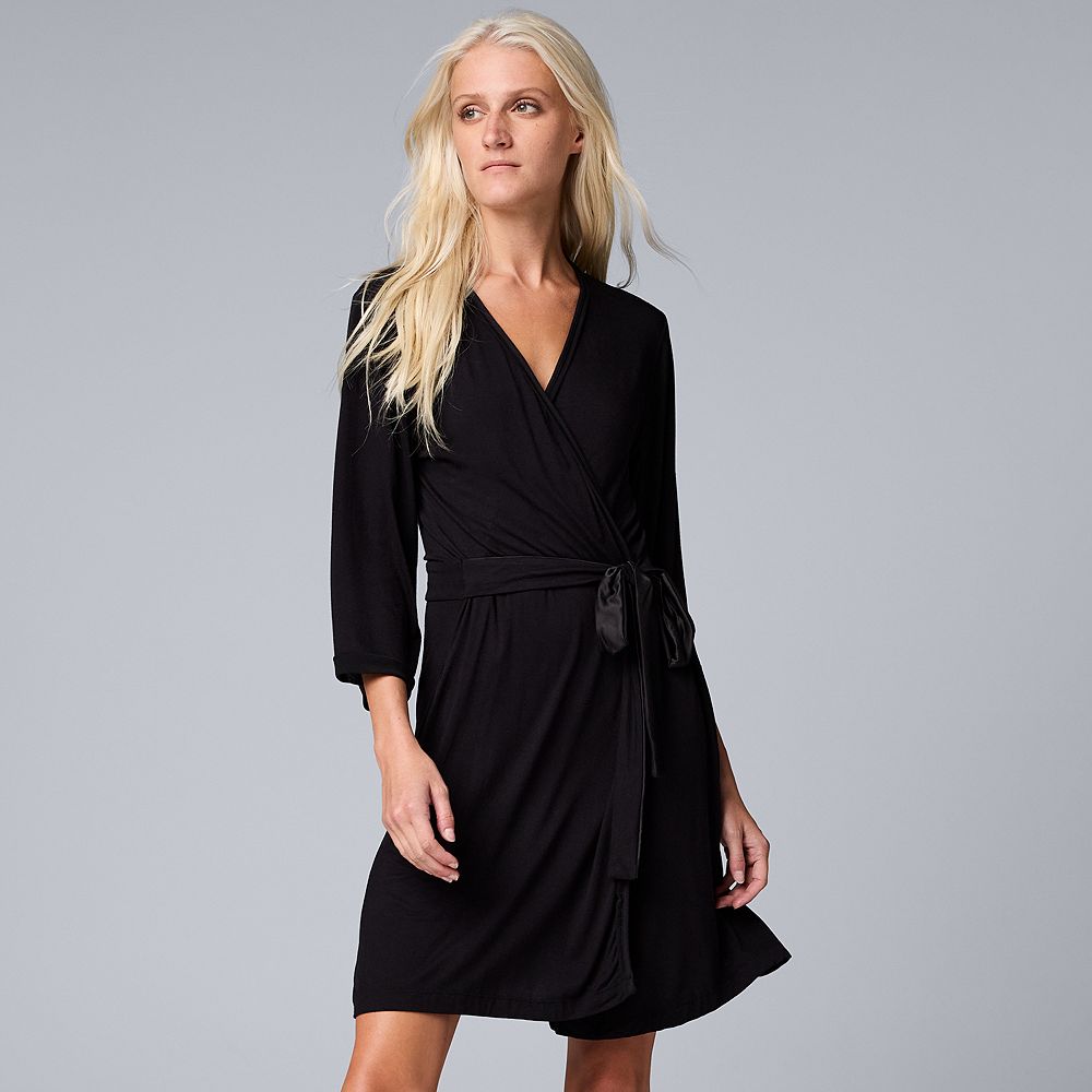 Women's Simply Vera Vera Wang Basic Luxury Wrap Robe