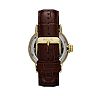 Relic by Fossil Men's Automatic Leather Skeleton Watch