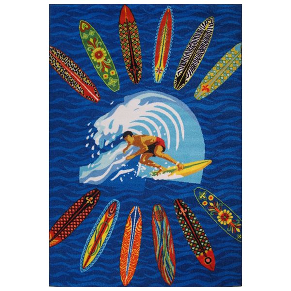 Fun Rugs Surf Time Surfer Dude Rug