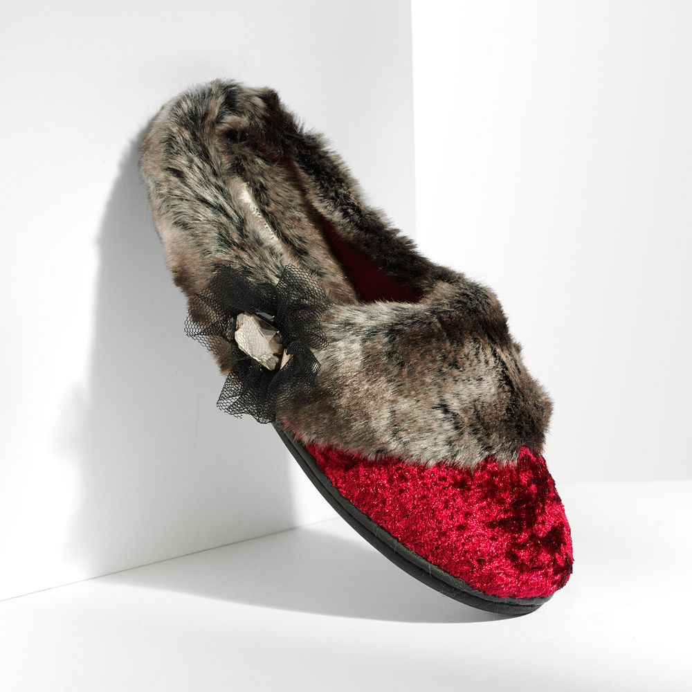 Simply Vera Vera Wang Faux Fur Clog Slippers
