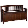 Linon Slatted Storage Bench