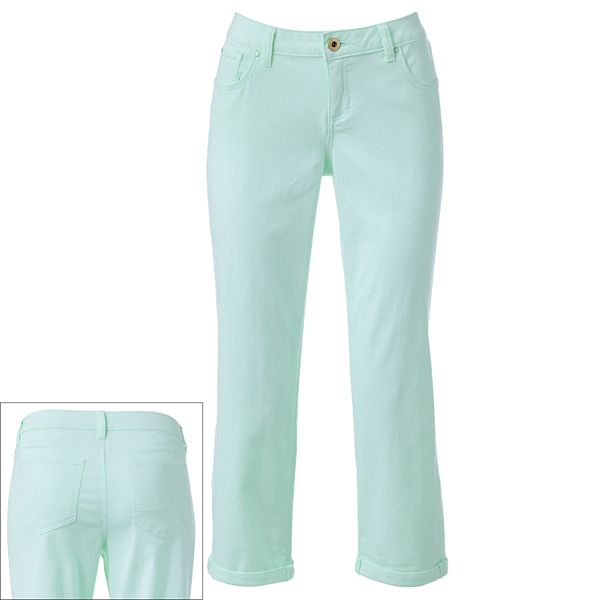 Apt. 9 Color Cuffed Denim Capris