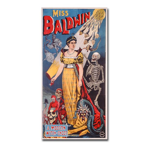 Miss Baldwin A Modern Witch of Endor 1888 12'' x 24'' Canvas Art
