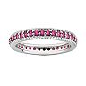 Stacks & Stones Sterling Silver Lab-Created Ruby Eternity Stack Ring