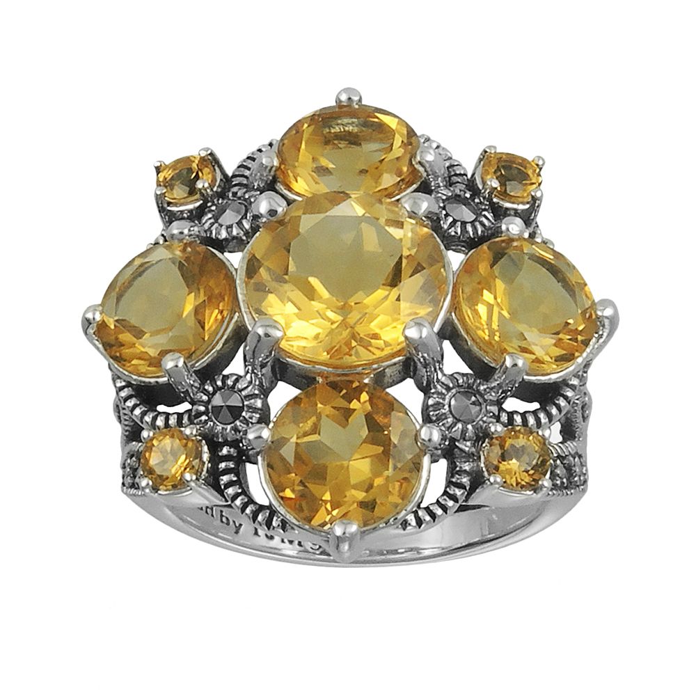 Lavish by TJM Sterling Silver Citrine Ring