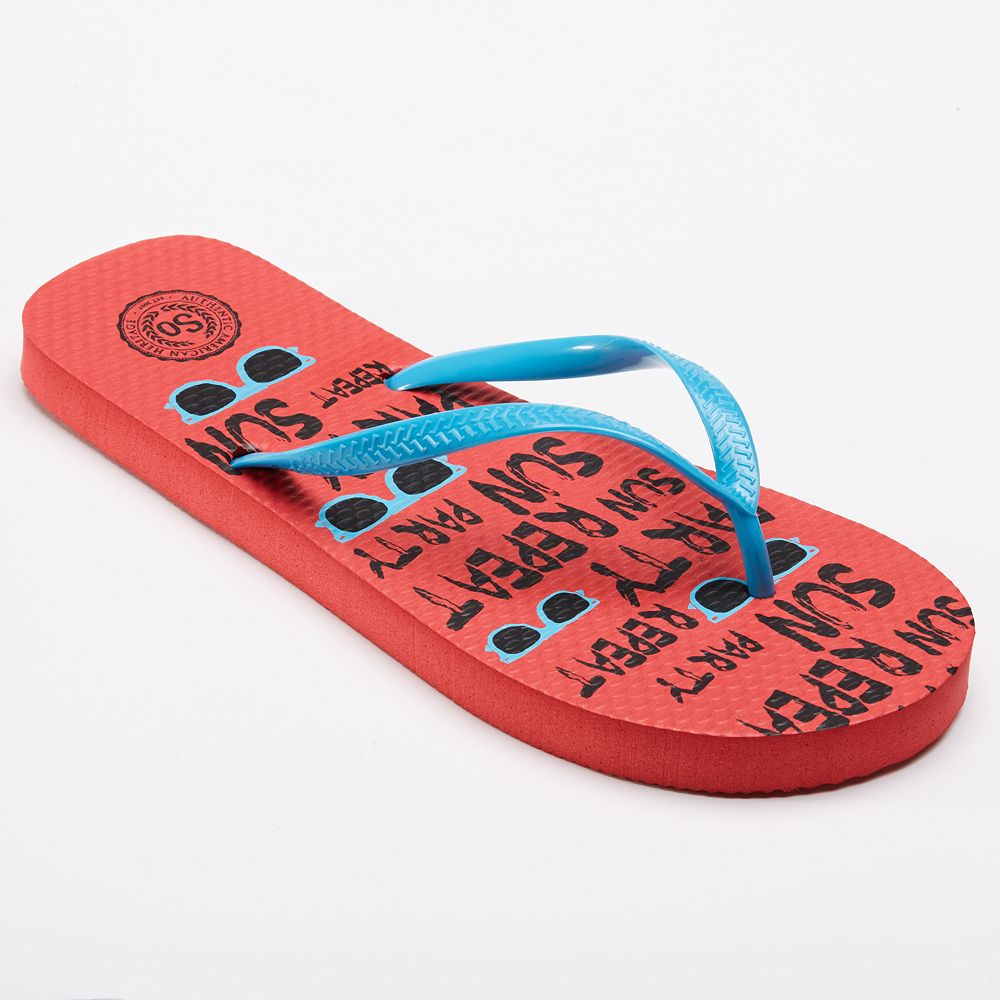 SO® Zori "Sun Party Repeat" Flip-Flops