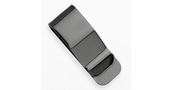 LYNX Stainless Steel Black Ion Money Clip - Men