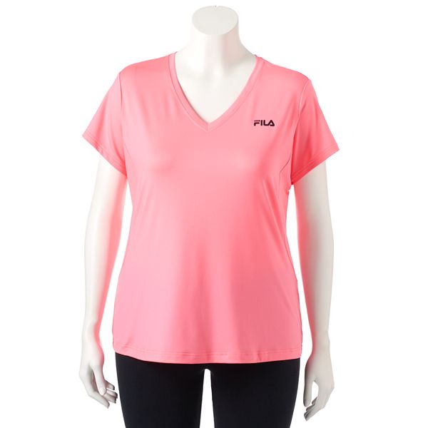 Plus Size FILA SPORT® Core Essential Racer Performance Tee Plus Size FILA SPORT® Core Essential Racer Performance Tee