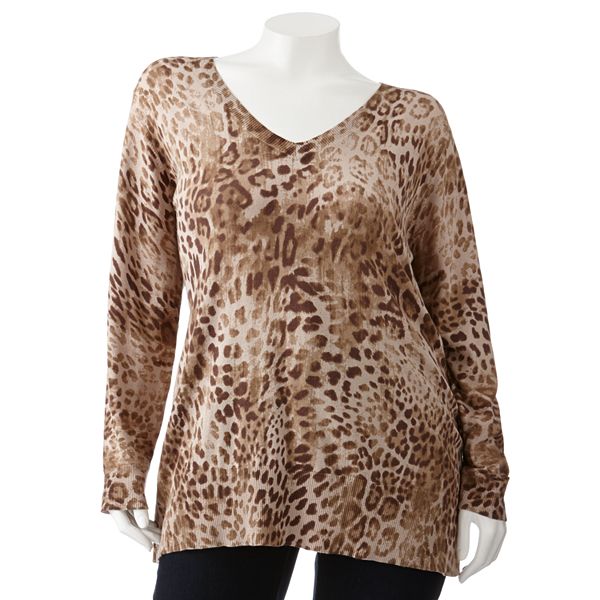 Plus Size Apt. 9® Leopard Sweater