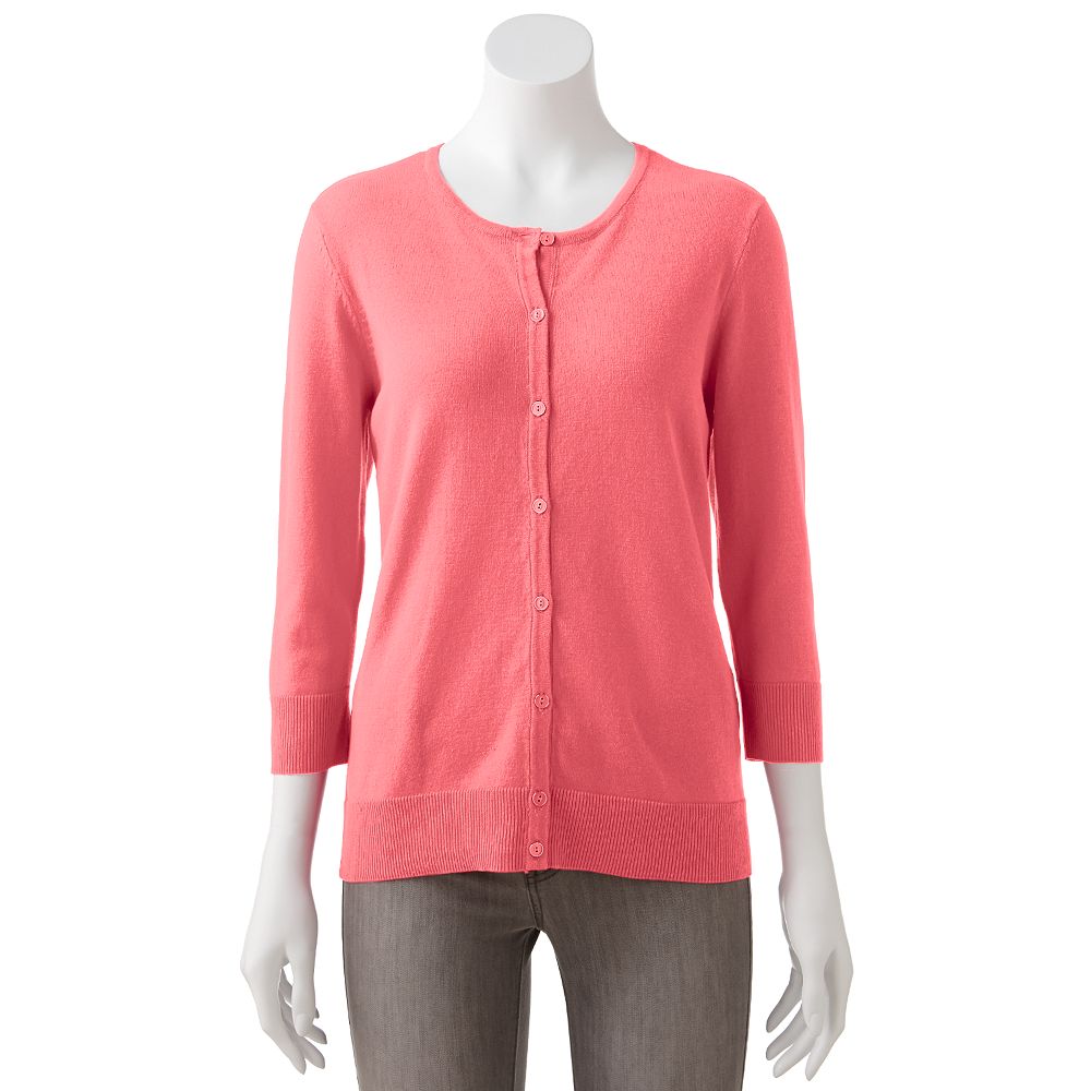 Women's Croft & Barrow® Essential Solid Cardigan