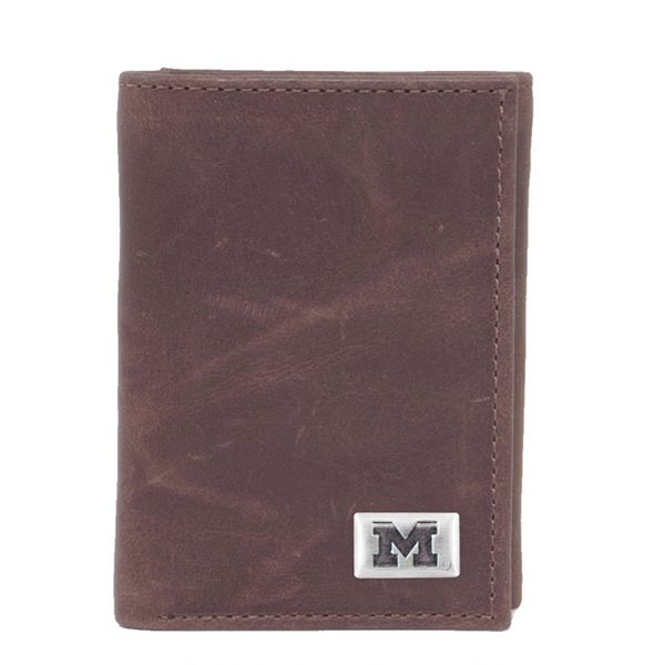 Michigan Wolverines Leather Trifold Wallet
