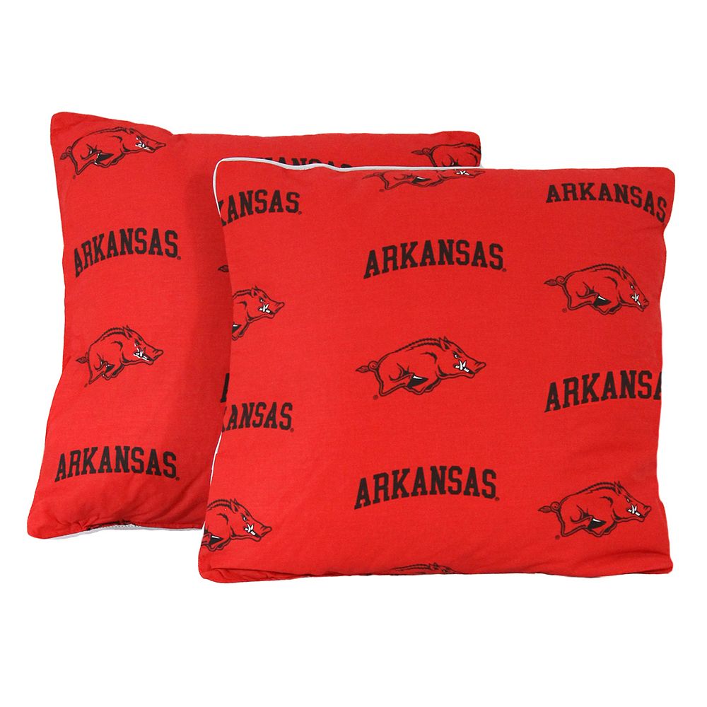 College Covers Arkansas Razorbacks 16" Decorative Pillow Set