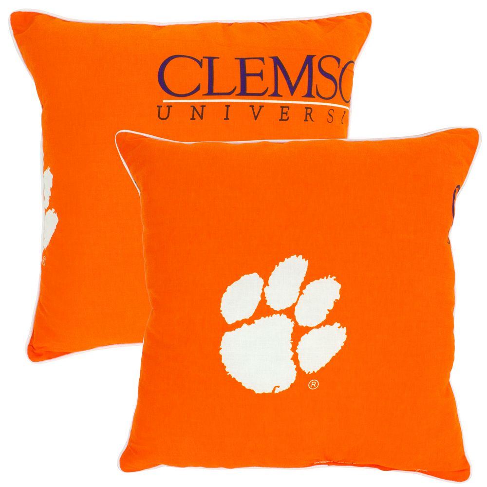 College Covers Clemson Tigers 16" Decorative Pillow Set
