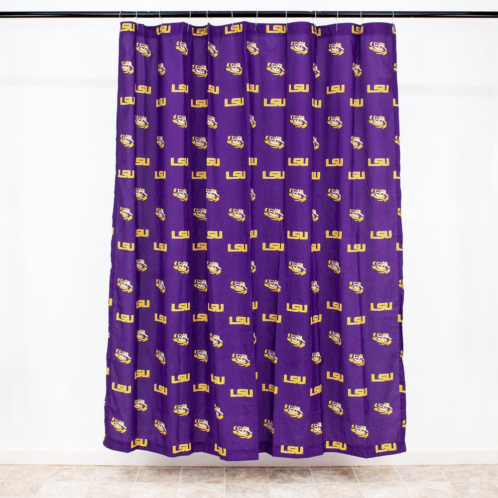 College Covers LSU Tigers Printed Shower Curtain Cover