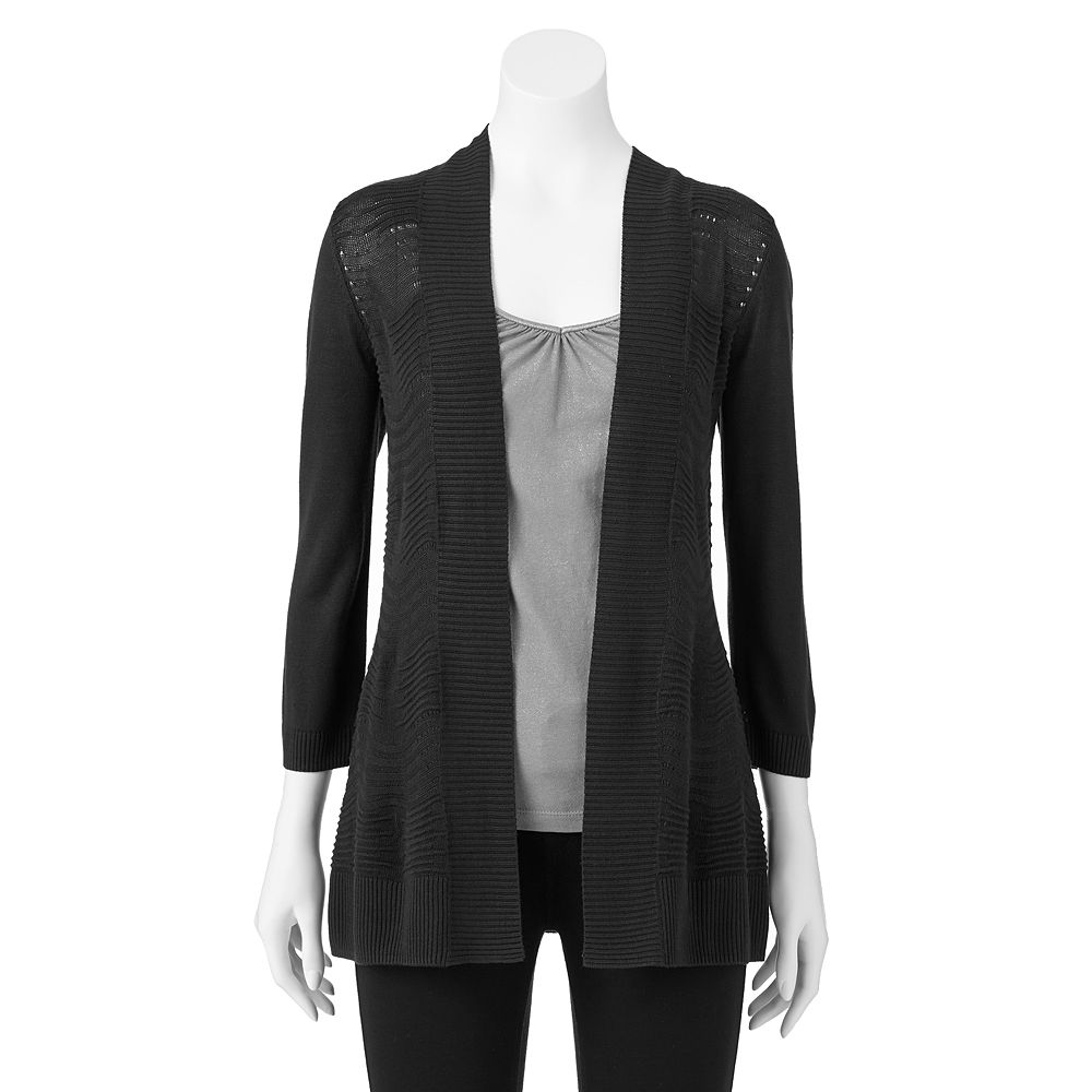 Women's 212 Collection Solid Open-Front Cardigan