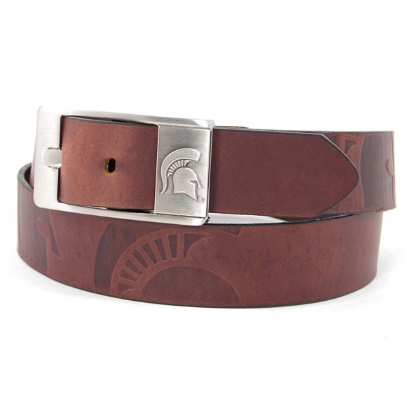 Men's Michigan State Spartans Brandish Leather Belt