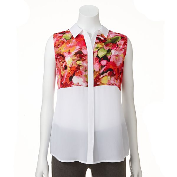 Apt. 9® Split-Back Crepe Blouse