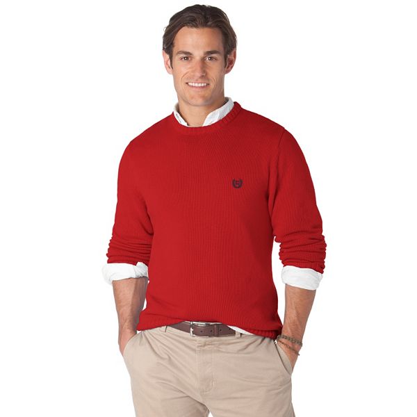 Chaps Classic-Fit Hazel Grove Solid Crewneck Sweater - Men