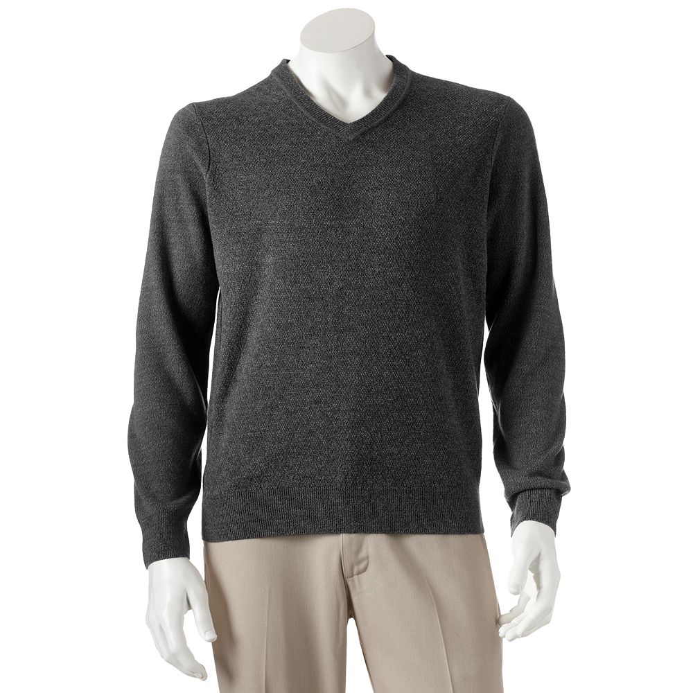 Dockers® Classic-Fit Solid Textured V-Neck Sweater - Men