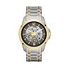 Relic by Fossil Men's Two Tone Stainless Steel Automatic Skeleton Watch