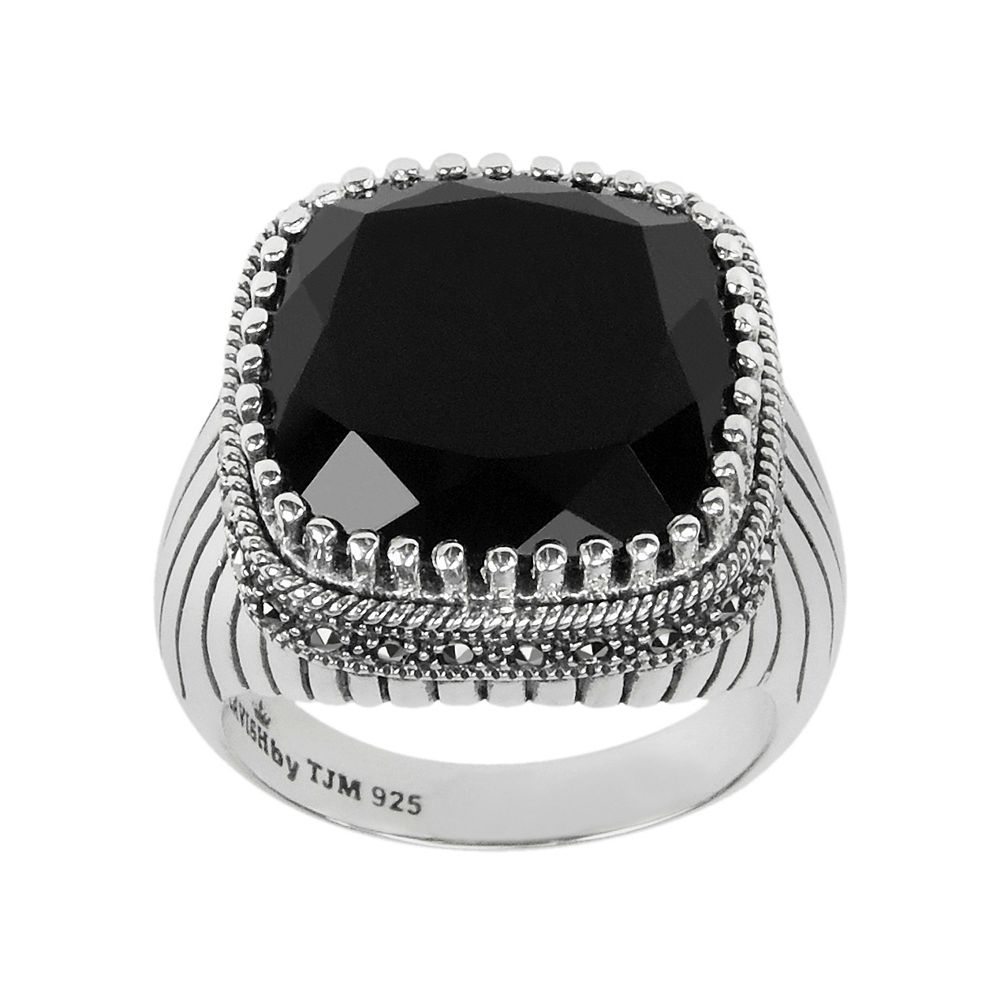 Lavish by TJM Sterling Silver Onyx Ring