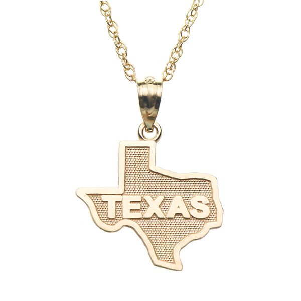 10k Gold "Texas" Pendant