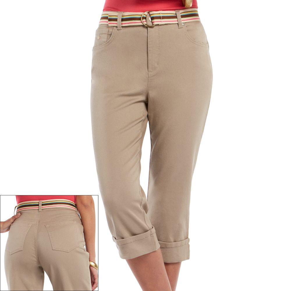 Gloria Vanderbilt Amanda Slimming Cuffed Denim Capris