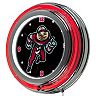 Ohio State Buckeyes Chrome Double-Ring Neon Wall Clock