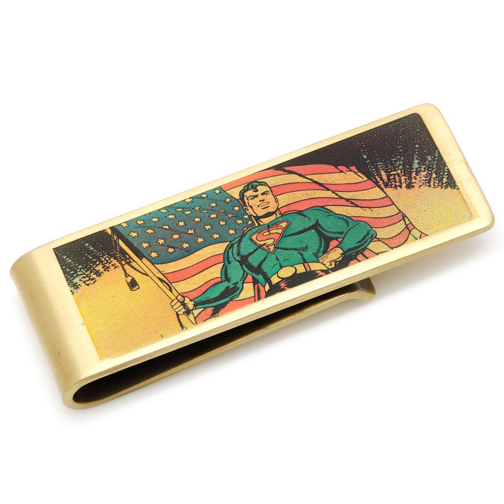 DC Comics Vintage Patriotic Superman Bronze-Plated Money Clip