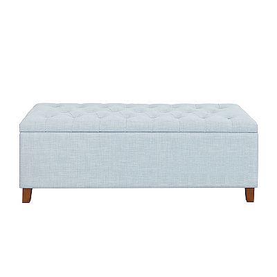 Madison Park Shandra Bench Storage Ottoman Sand