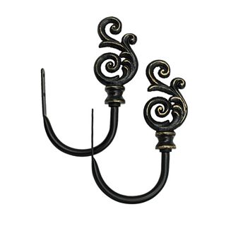 Bali Scroll Window Curtain Rod Collection