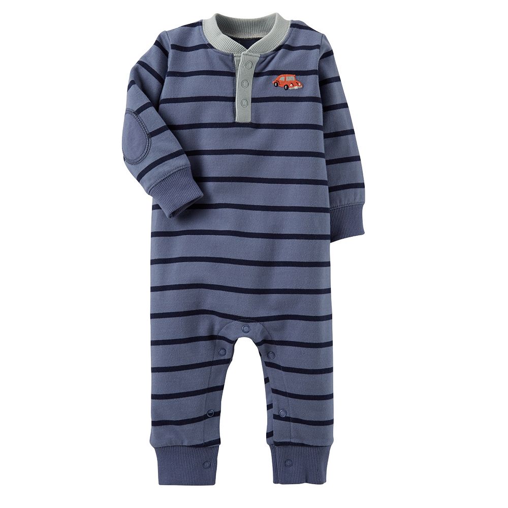 Carter's Embroidered Stripe Coveralls - Baby