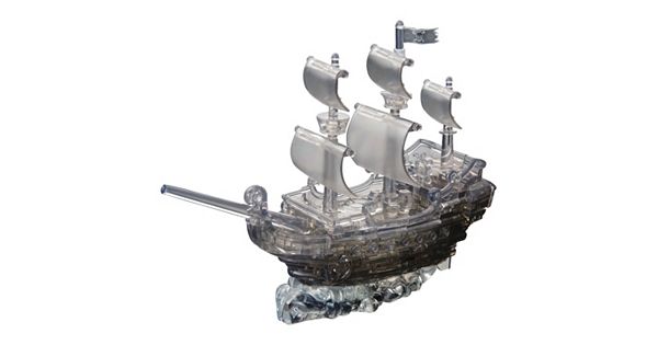 3D Crystal 101-pc. Pirate Ship Puzzle by BePuzzled