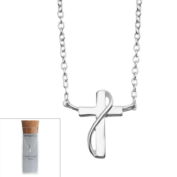 Kohls silver cross necklace store
