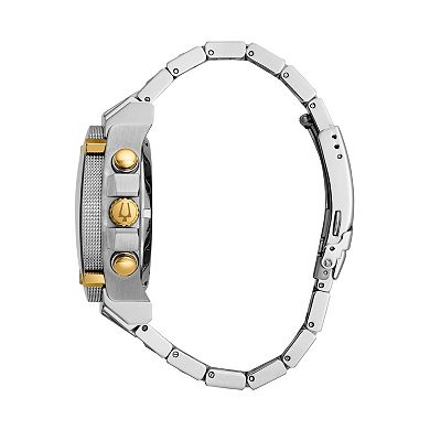 Bulova Men's Precisionist Two Tone Stainless Steel Chronograph Watch ...