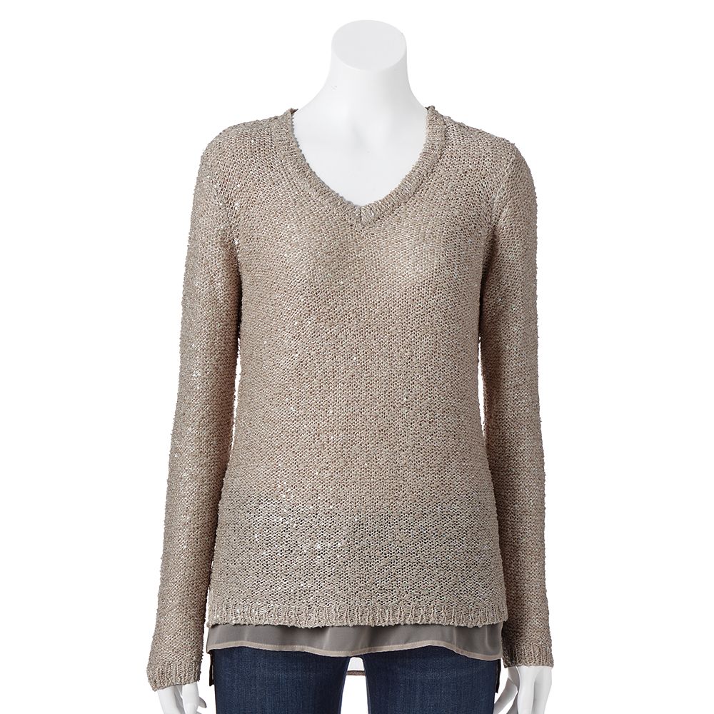 Women's Apt. 9® Sequin Lurex Sweater