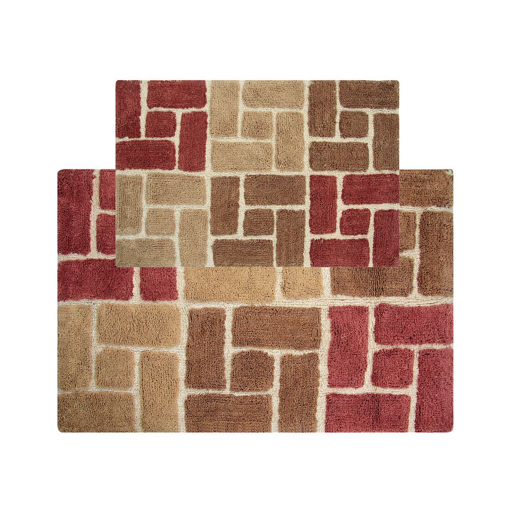 Chesapeake Berkeley Bricks Tufted 2-pc. Bath Rug Set