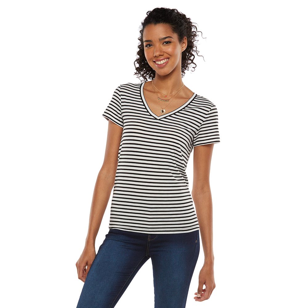 Mudd® Basic V-Neck Tee - Juniors