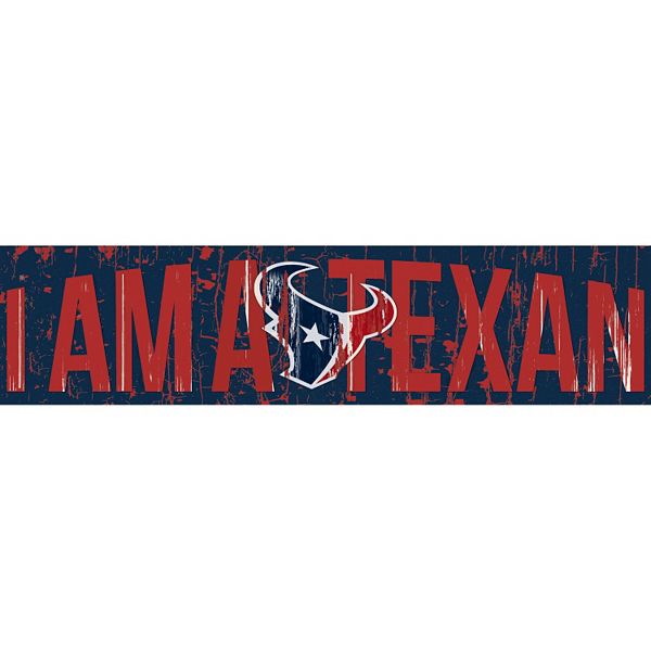 Houston Texans 6" x 24" Slogan Wood Sign