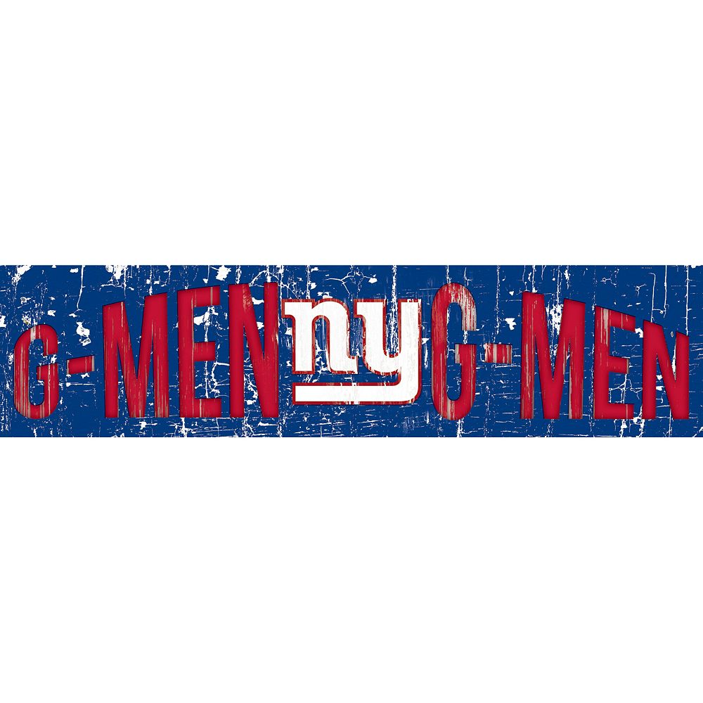 New York Giants 6" x 24" Slogan Wood Sign