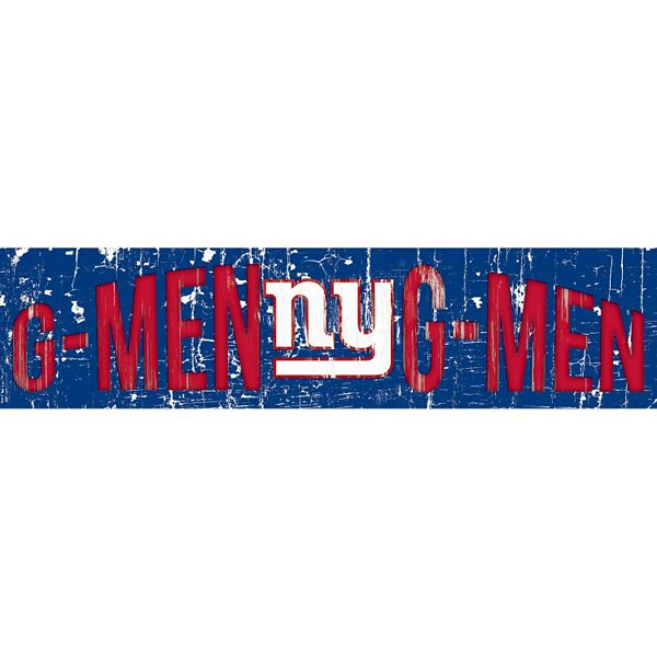 New York Giants 6" x 24" Slogan Wood Sign