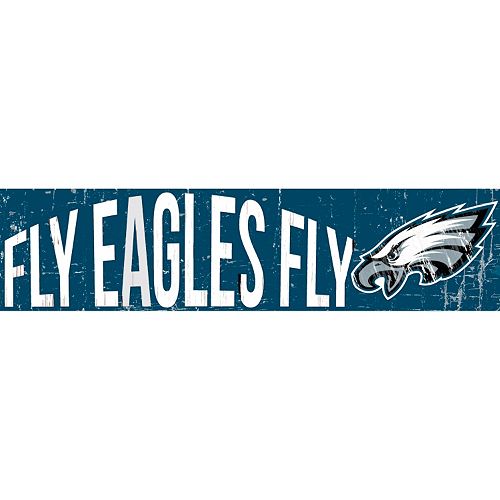 Philadelphia Eagles 6" x 24" Slogan Wood Sign