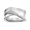 She Sterling Silver Wave Ring