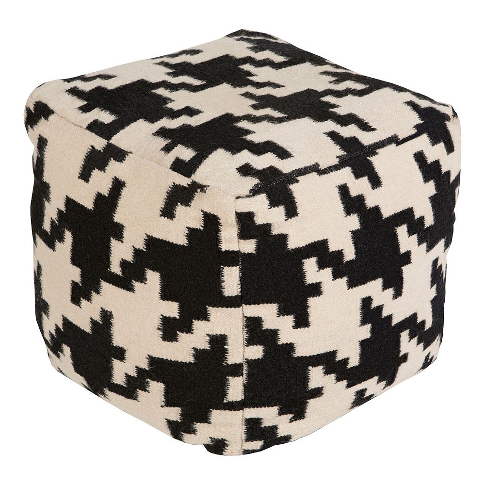 18'' x 18'' Artisan Weaver Geometric Pouf