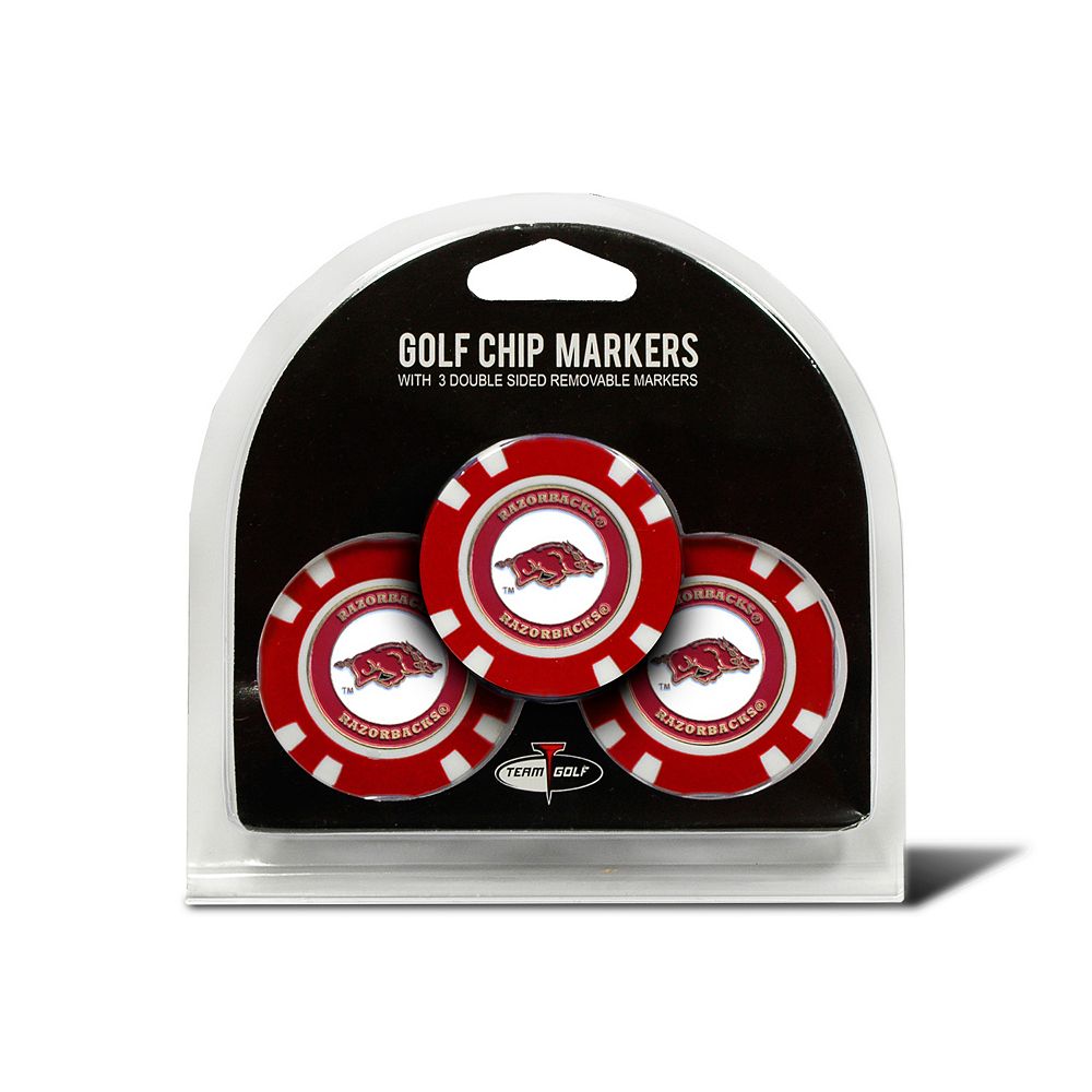 Team Golf Arkansas Razorbacks 3-pack Poker Chip Ball Markers